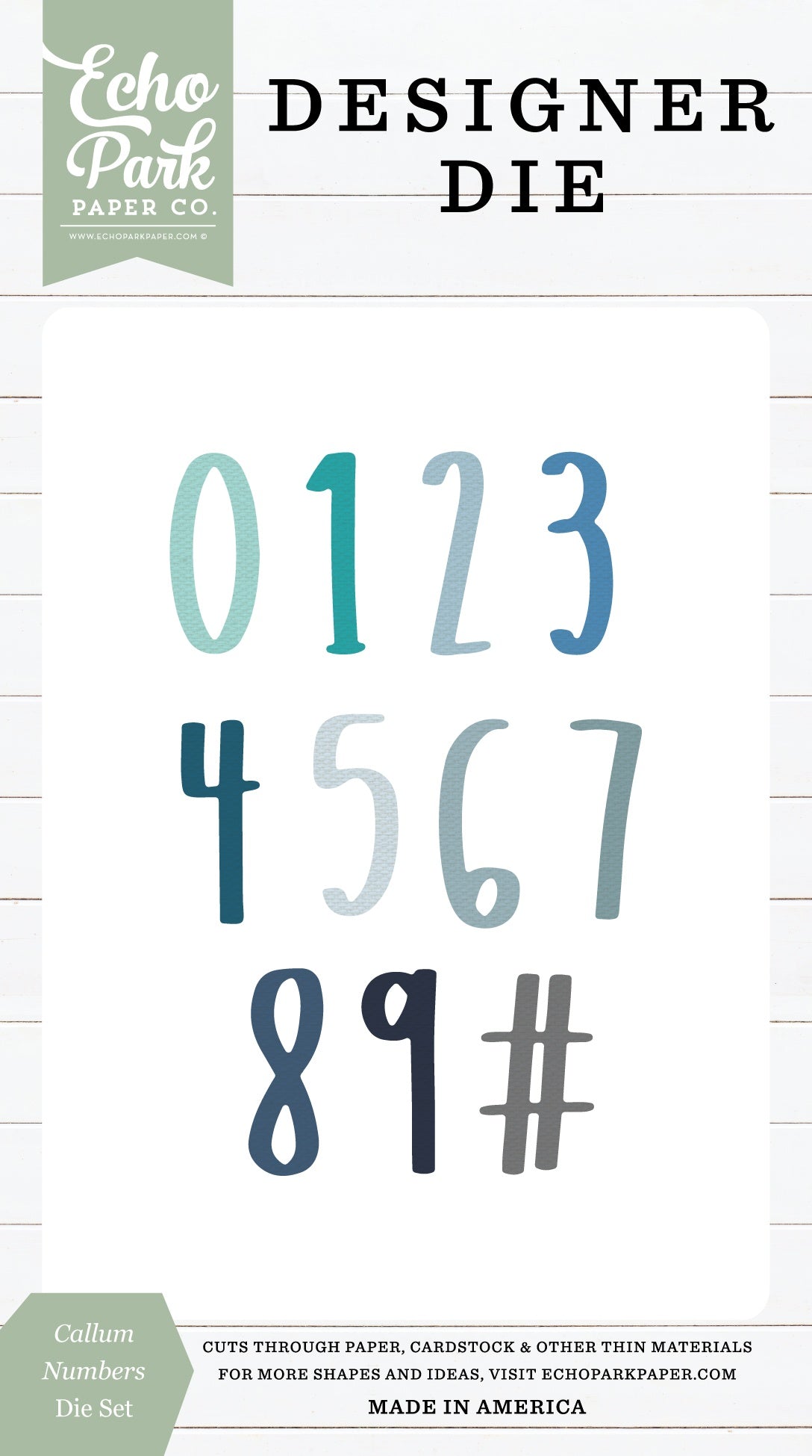Echo Park - Number Die Set - Callum – Scrapbook Cottage