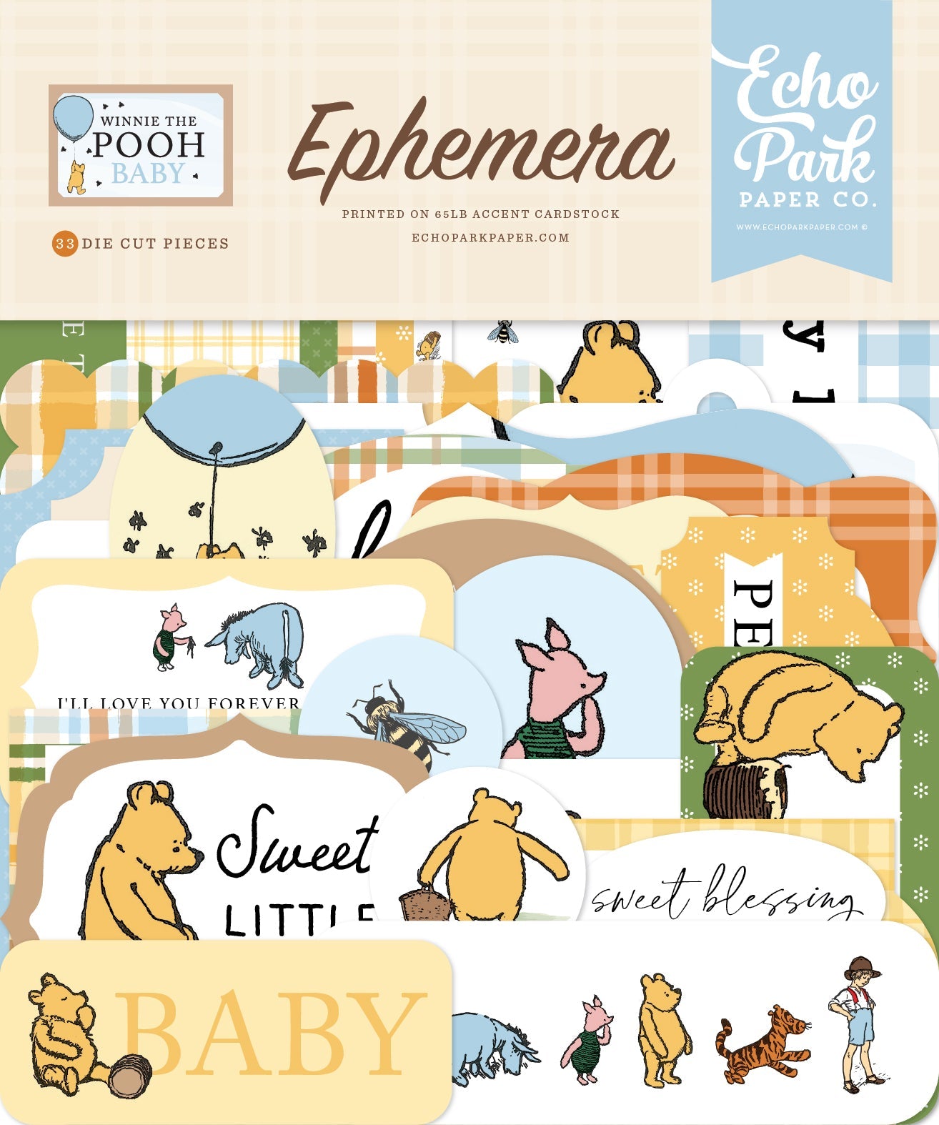 Echo Park - Winnie The Pooh Baby - Ephemera Icons – Scrapbook Cottage